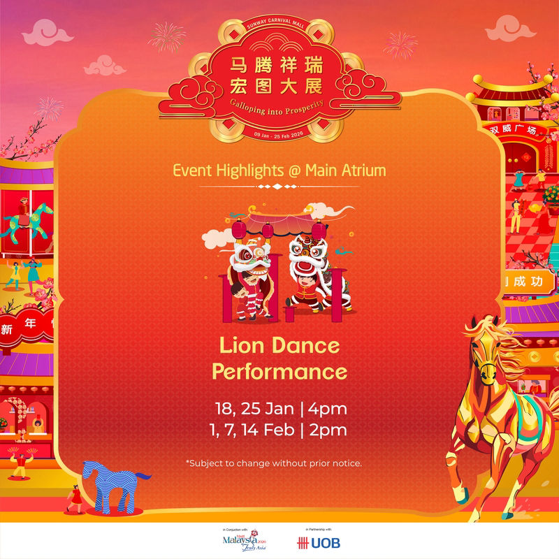Lion Dance Performance @ Sunway Carnival Mall